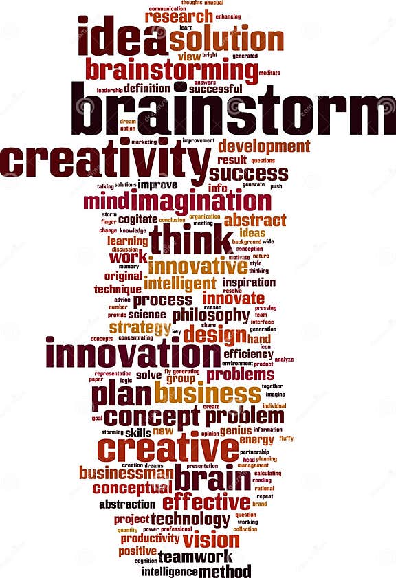 Brainstorm word cloud stock vector. Illustration of cognition - 175747622