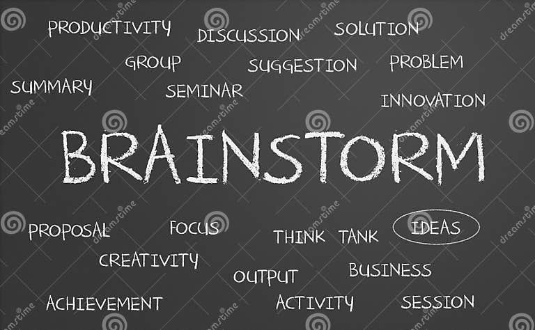 Brainstorm word cloud stock illustration. Illustration of success ...
