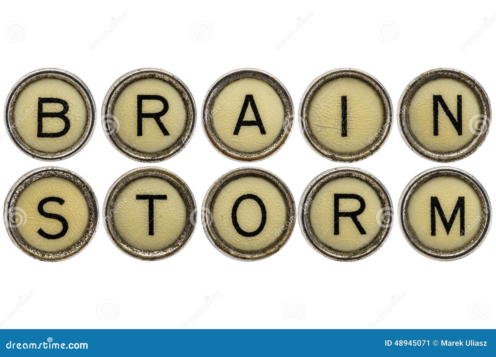 Brainstorm Word in Typewriter Keys Stock Image - Image of letter ...