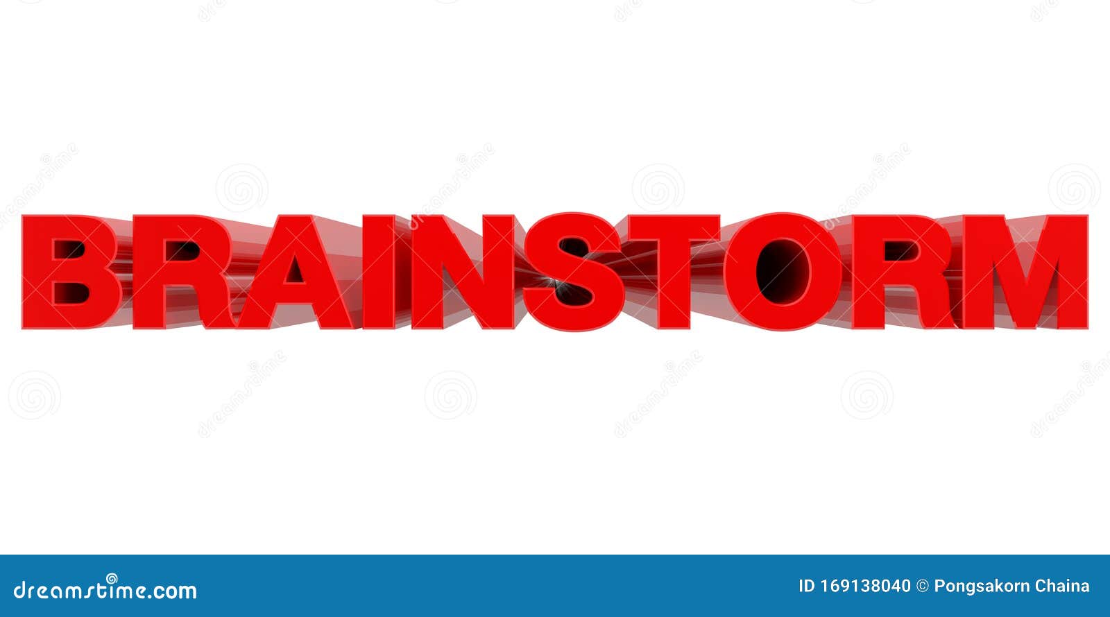 BRAINSTORM Word on White Background 3d Rendering Stock Illustration ...