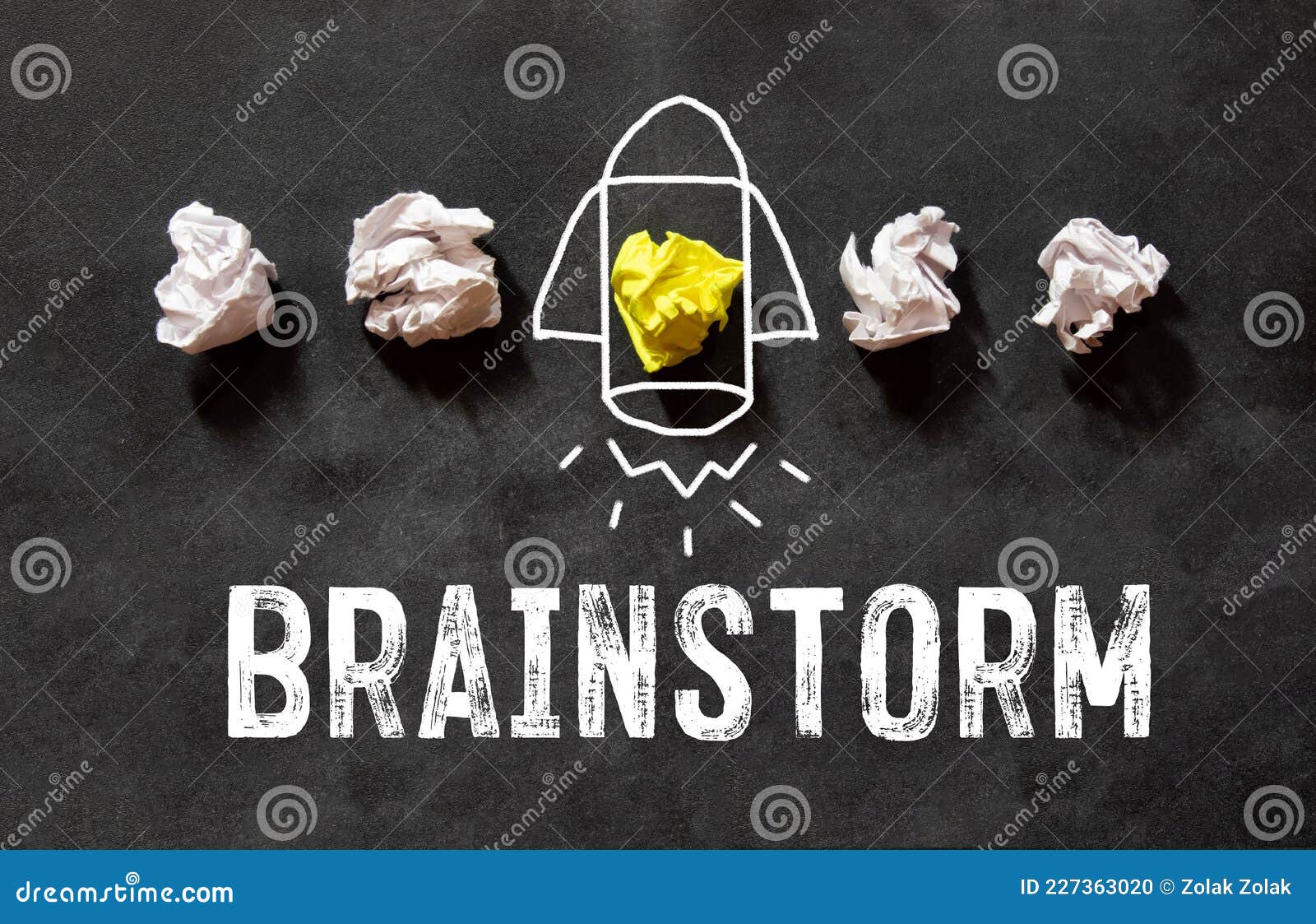 Brainstorm Word Written on Wood Block. Brainstorm Text on Table ...