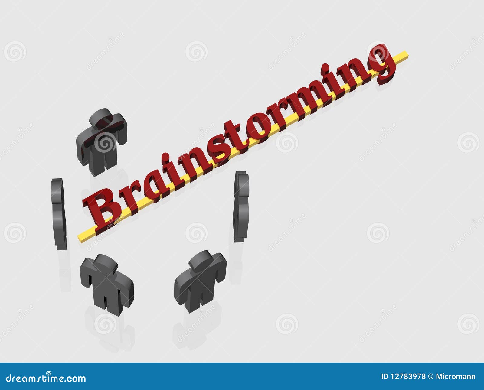 Brainstorming - 3D stock illustration. Illustration of solution - 12783978