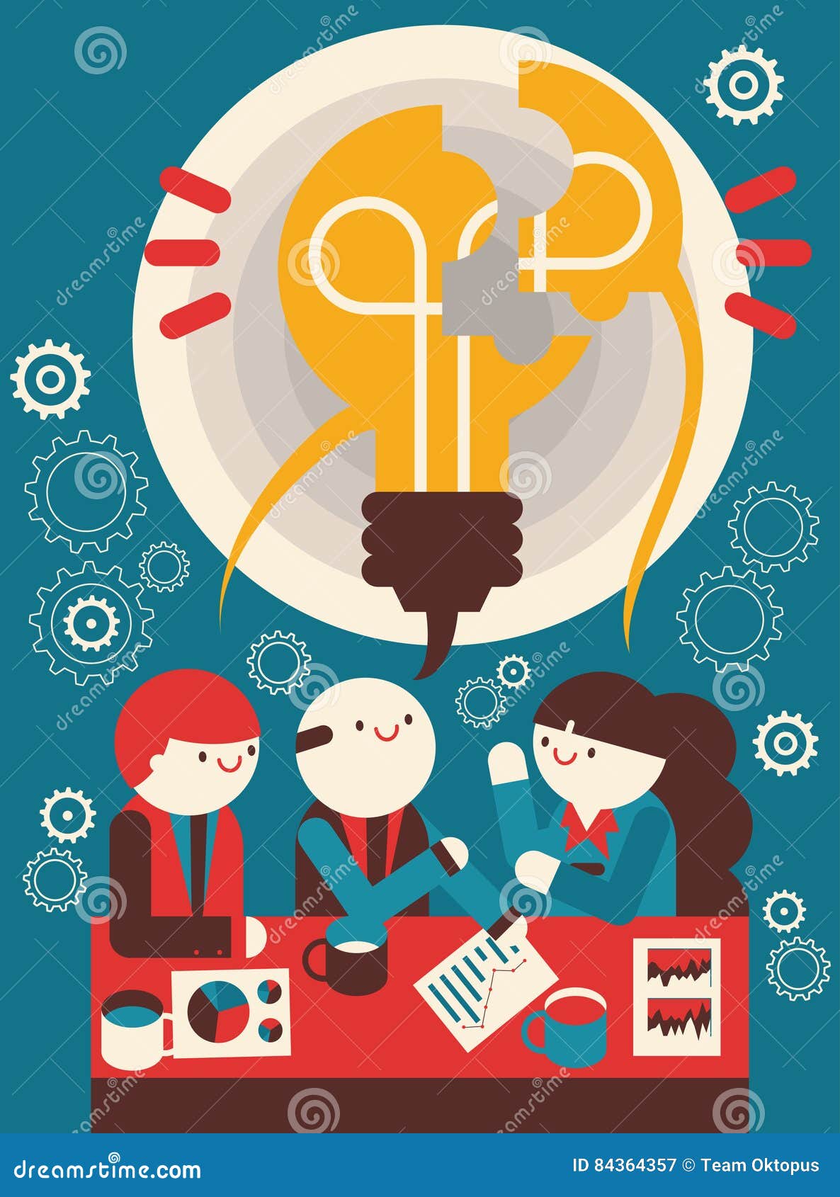 Brainstorming illustration de vecteur. Illustration du inspiration ...