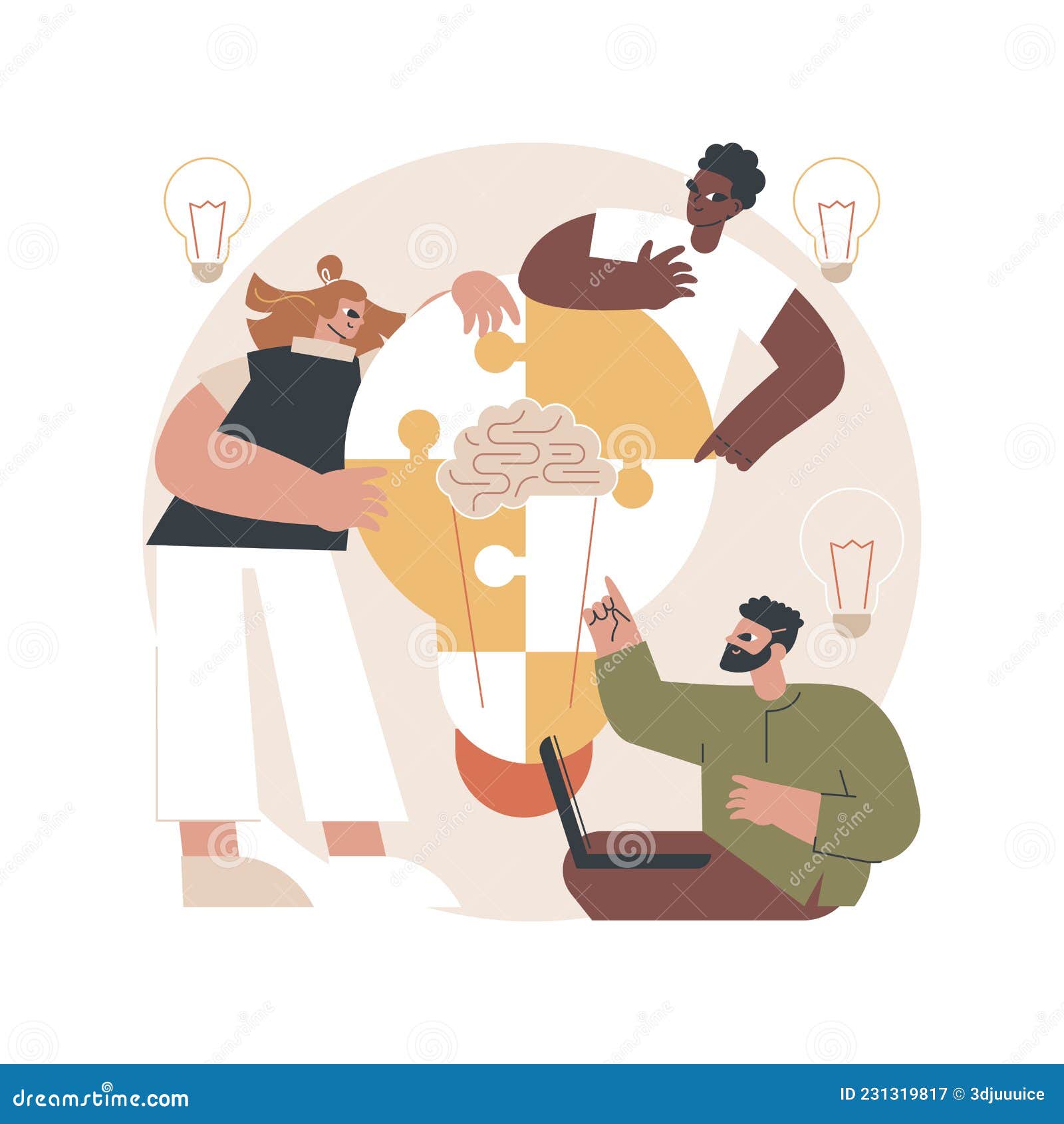 Brainstorming Abstract Concept Vector Illustration. Stock Vector ...