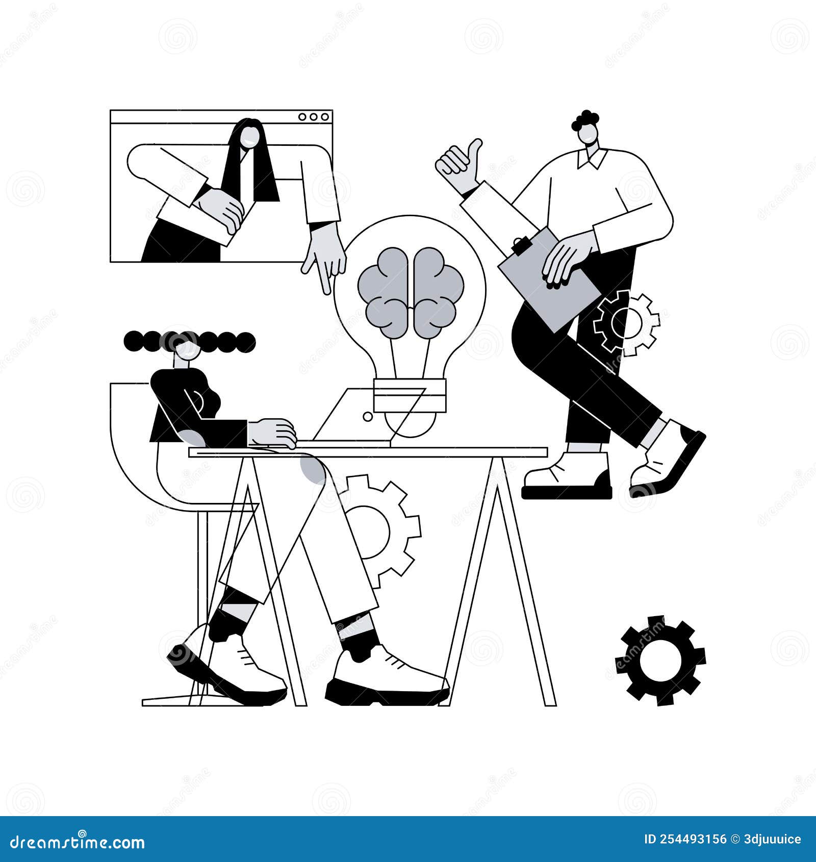 Brainstorming Abstract Concept Vector Illustration. Stock Vector ...