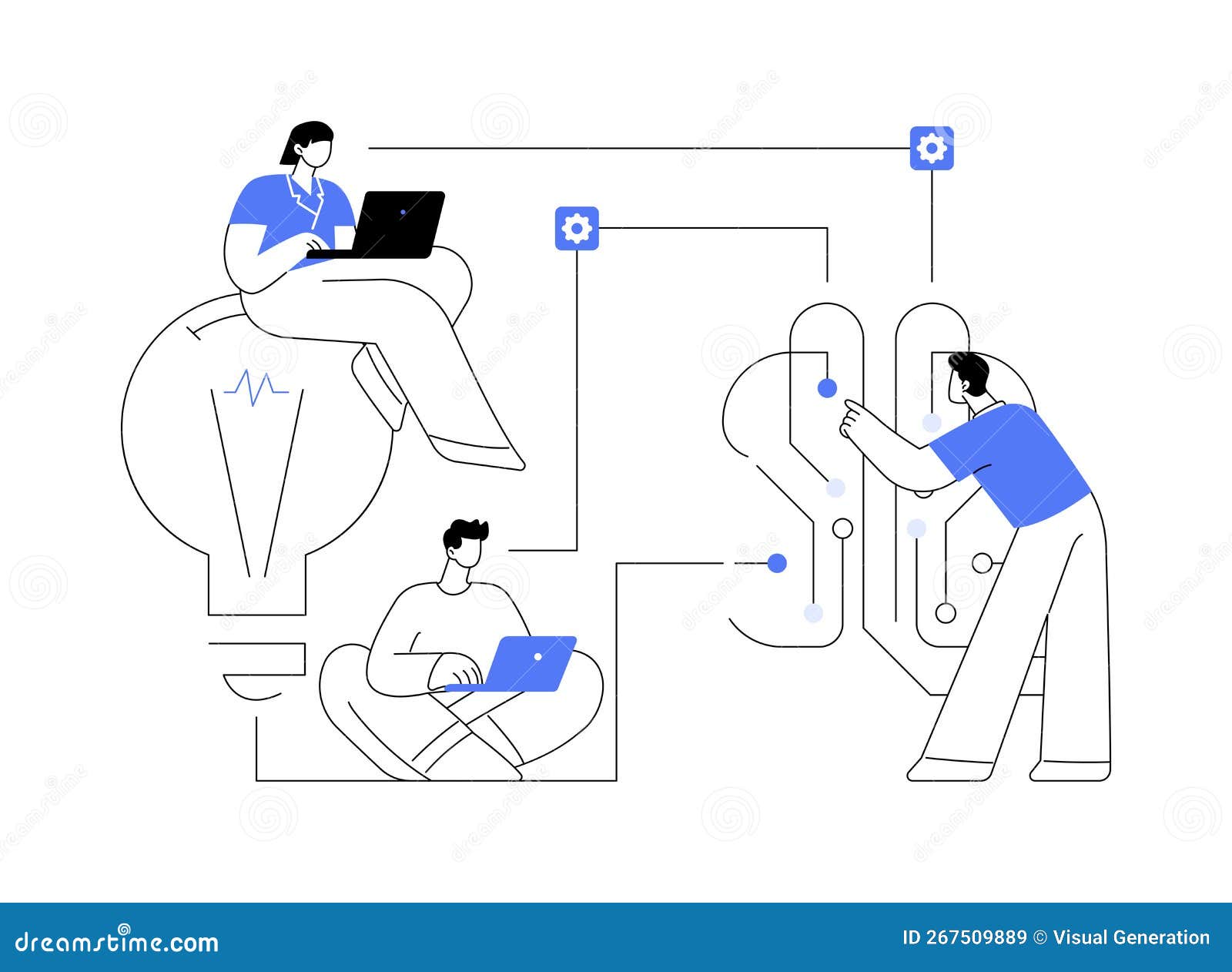 Brainstorming Abstract Concept Vector Illustration. Stock Vector ...