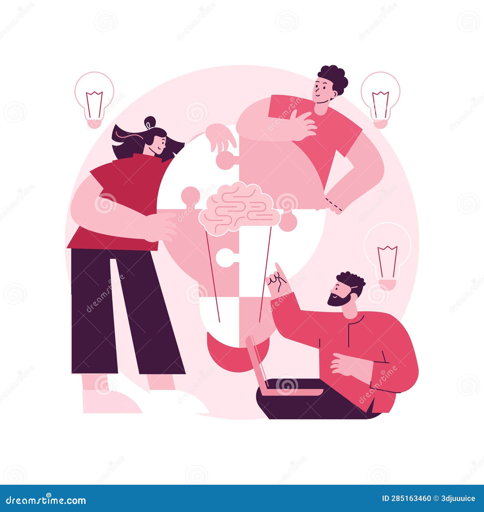 Brainstorming Abstract Concept Vector Illustration. Stock Vector ...