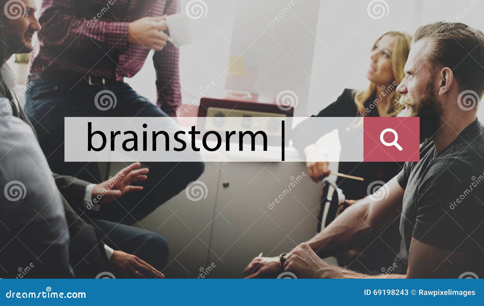 Brainstorming Brainstorm Business People Is Writing The Plan Stock ...