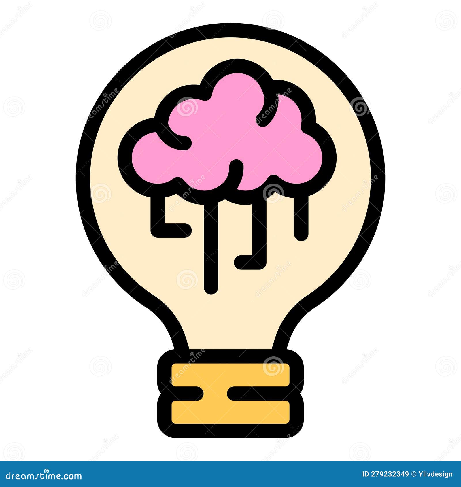 Brainstorming Bulb Word Cloud Banner. Cartoon Vector | CartoonDealer ...