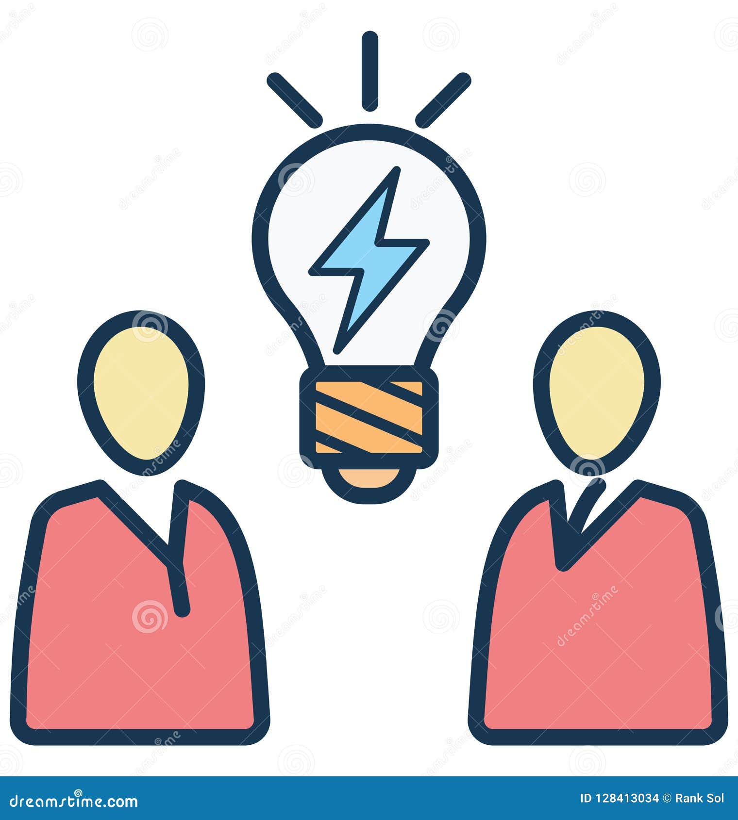 Brainstorming, Business Idea Isolated Vector Icon Can Be Easily Edit ... Brainstorming, Business Idea Isolated Vector Icon Can Be Easily Edit ...
