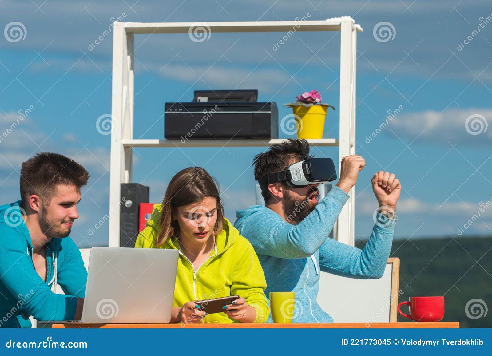 Brainstorming Business People. Team of Young Business People Testing ...