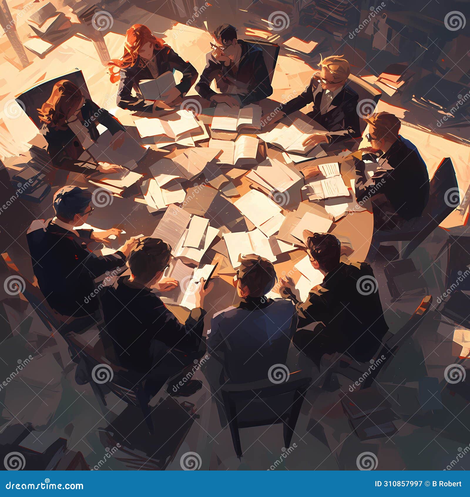 The Brainstorming Circle: a Team S Journey To Innovation Stock ...