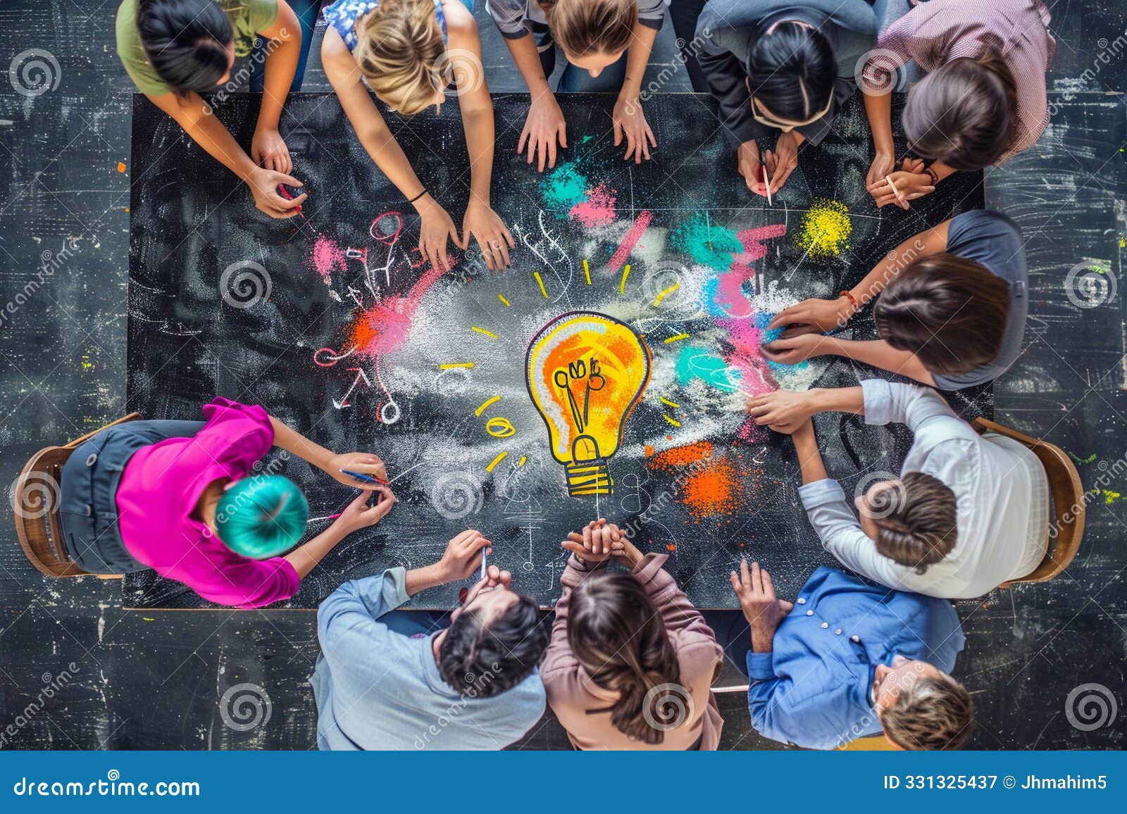 Brainstorming Collaboration and Creativity Stock Illustration ...