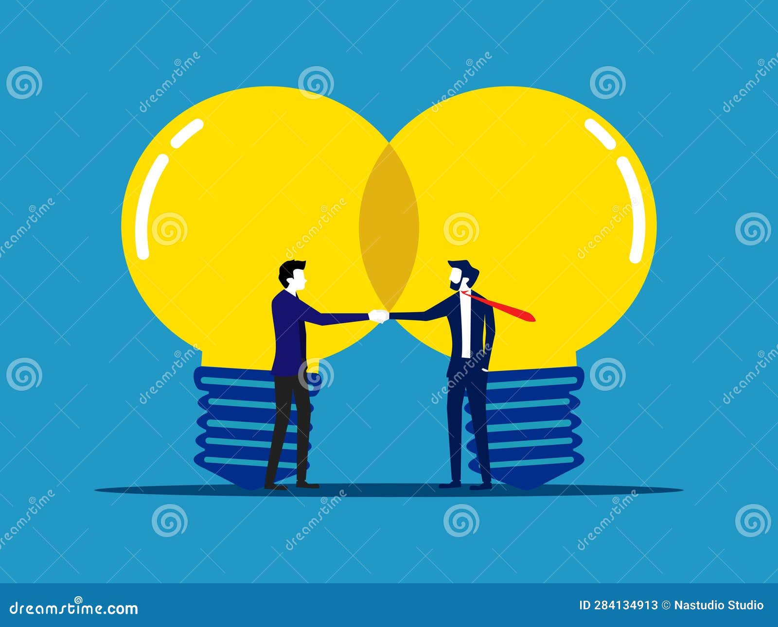 Brainstorming and Collaboration. Vector Stock Vector - Illustration of ...