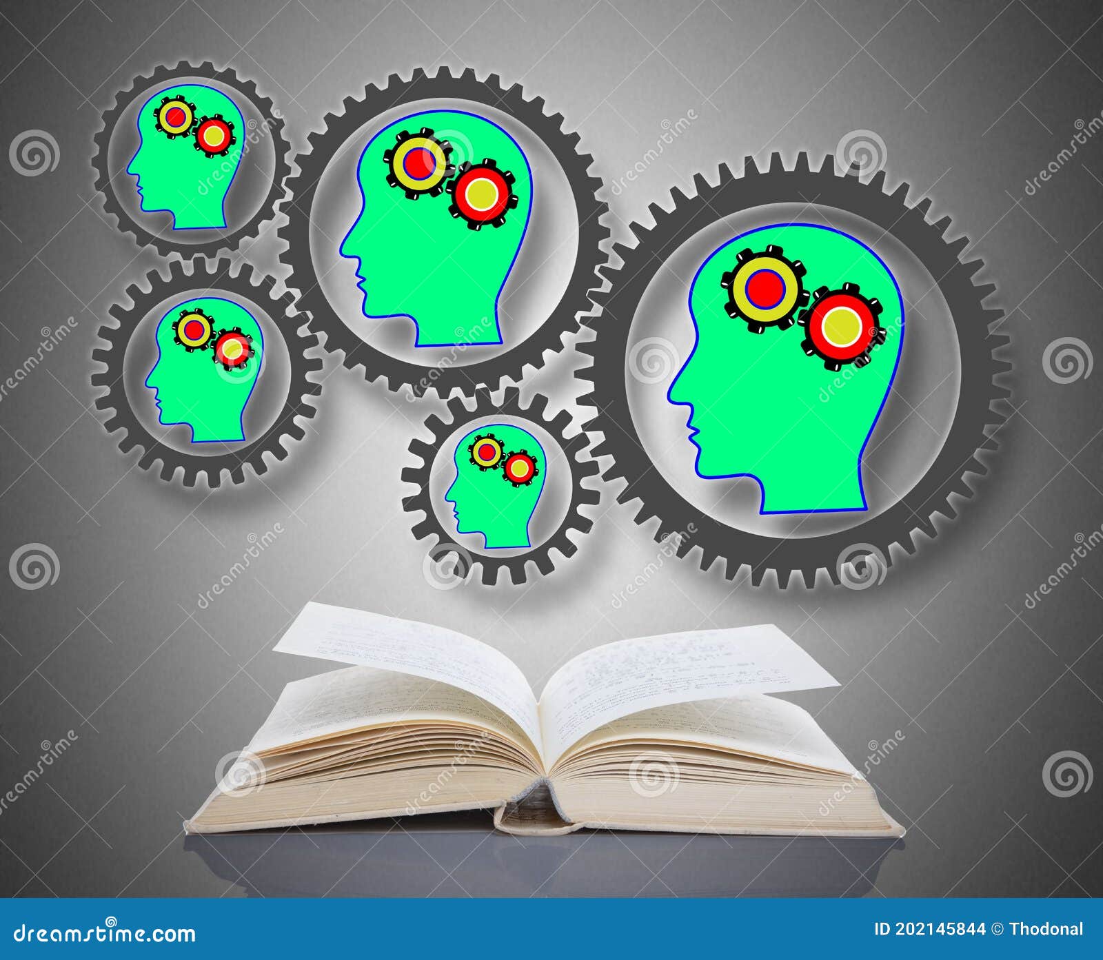 Brainstorming Concept Above a Book Stock Photo - Image of learning ...