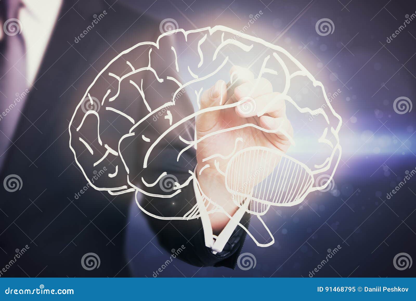 Brainstorming concept stock illustration. Illustration of mind - 91468795