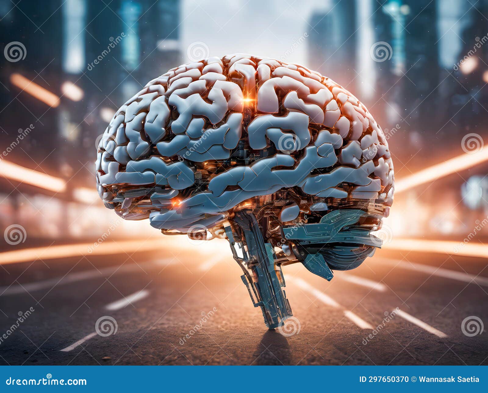 Brainstorming Concept with Human Brain Stock Illustration ...