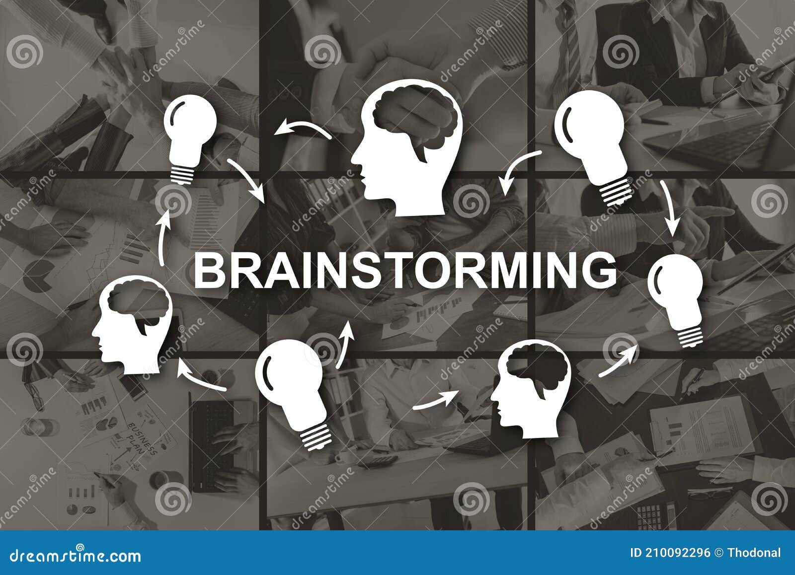 Concept of brainstorming stock photo. Image of innovation - 210092296