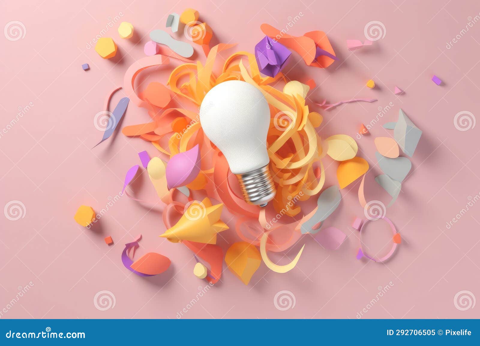 Brainstorming Concept with a Light Bulb AI Generated Stock Illustration ...