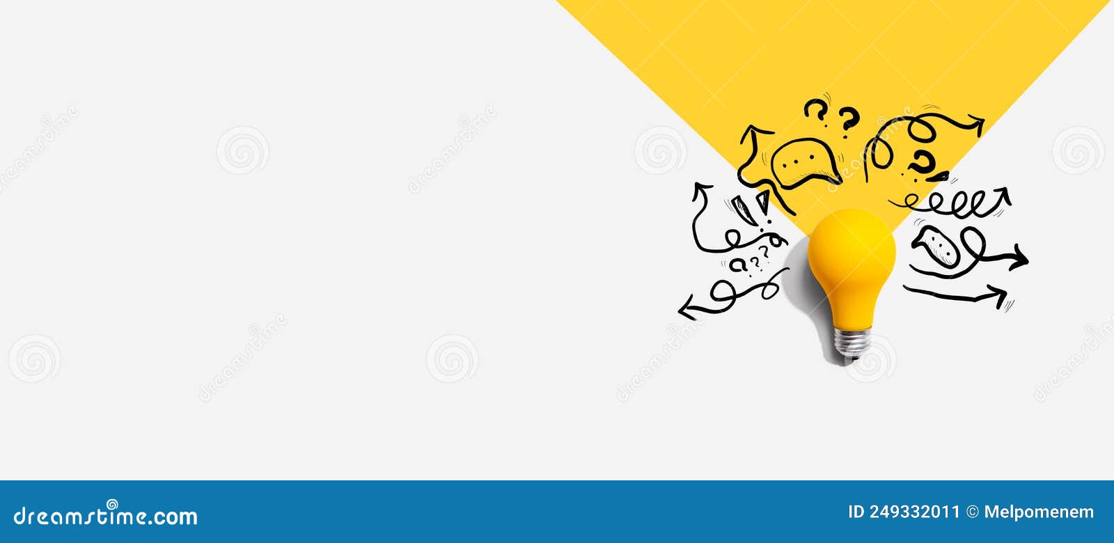 Brainstorming Concept with a Light Bulb Stock Image - Image of ...