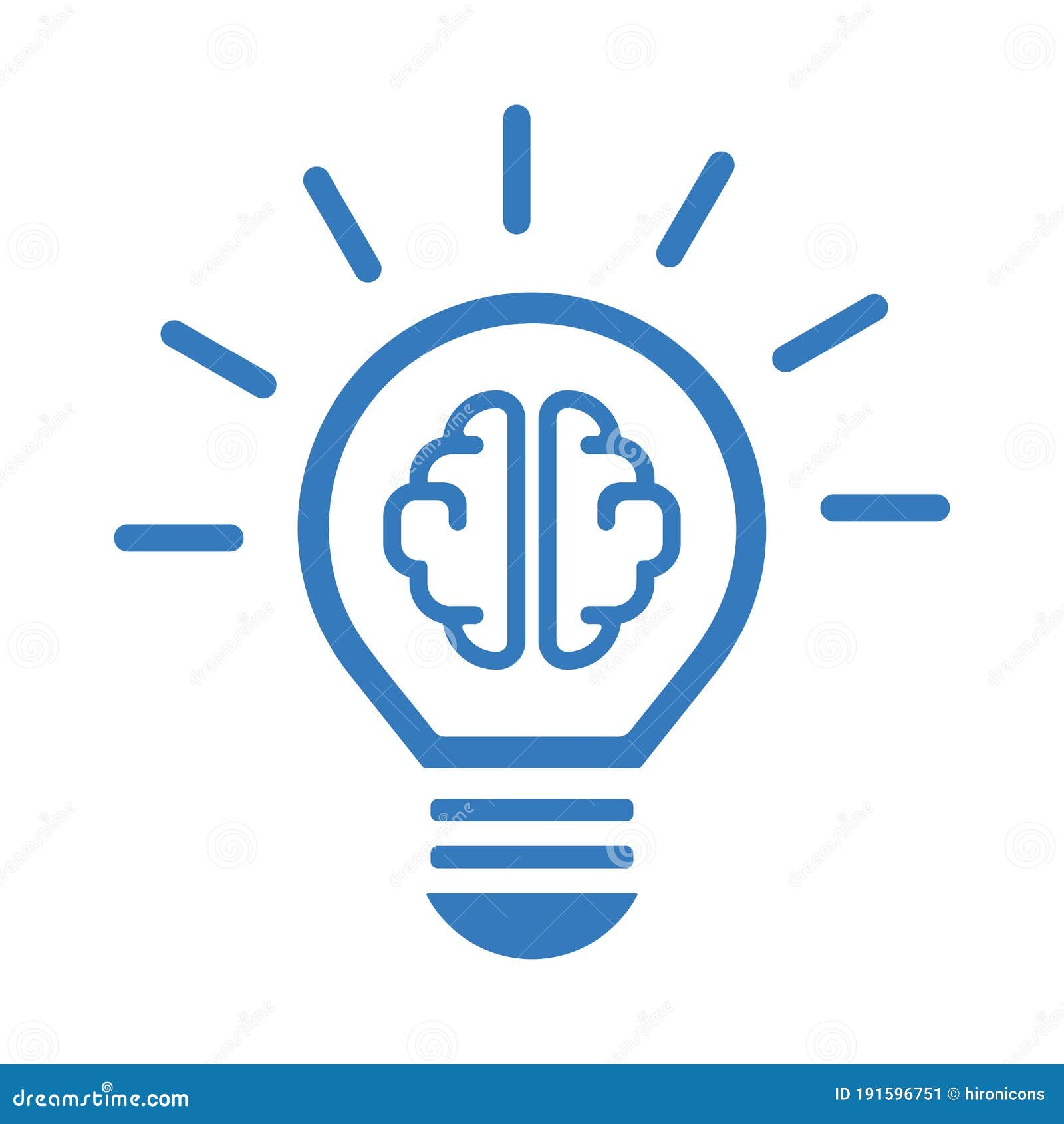 Brainstorming, Creative Idea Blue Icon Stock Vector - Illustration of ...