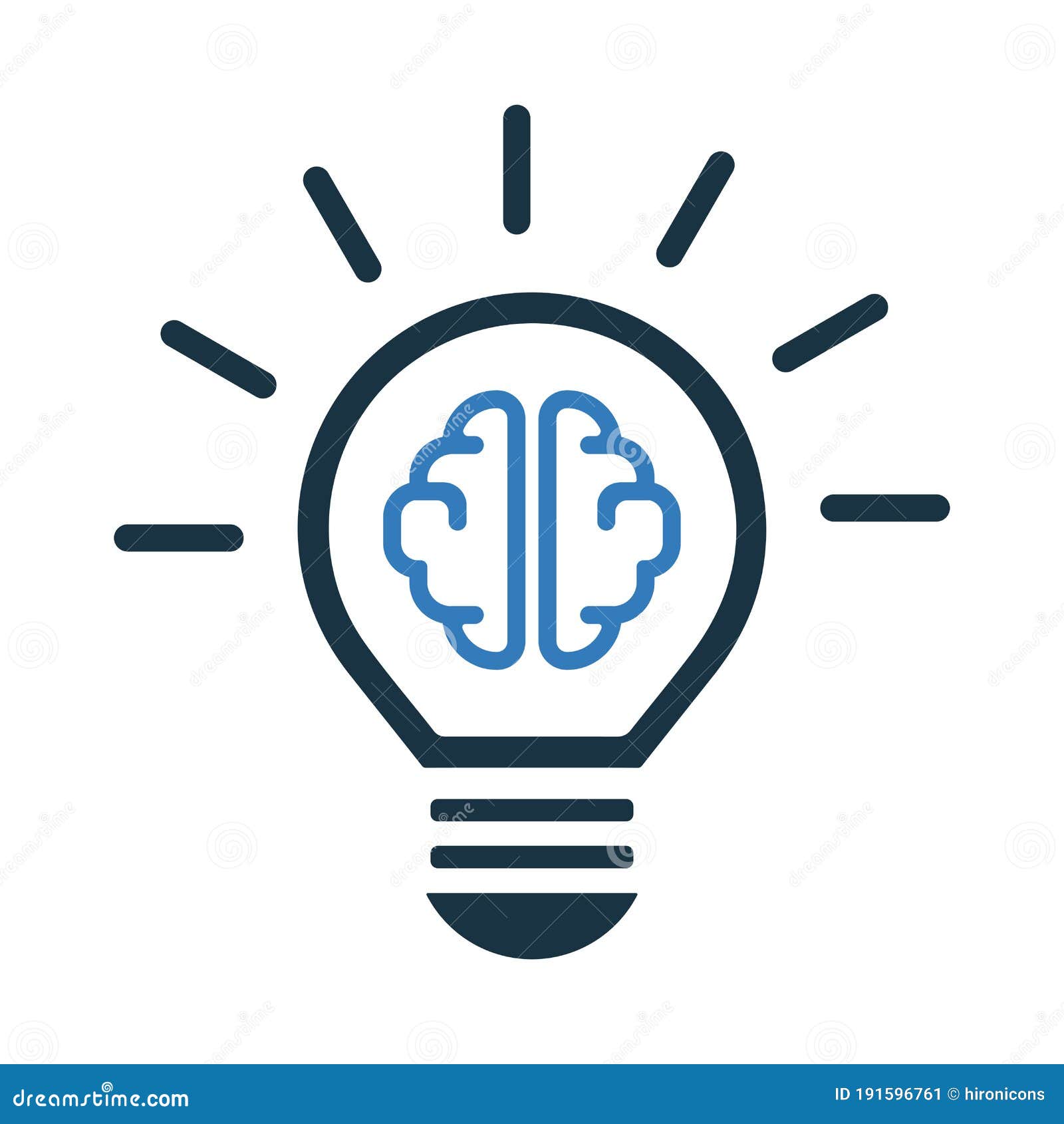 Brainstorming, Creative Idea Icon Design Stock Vector - Illustration of ...
