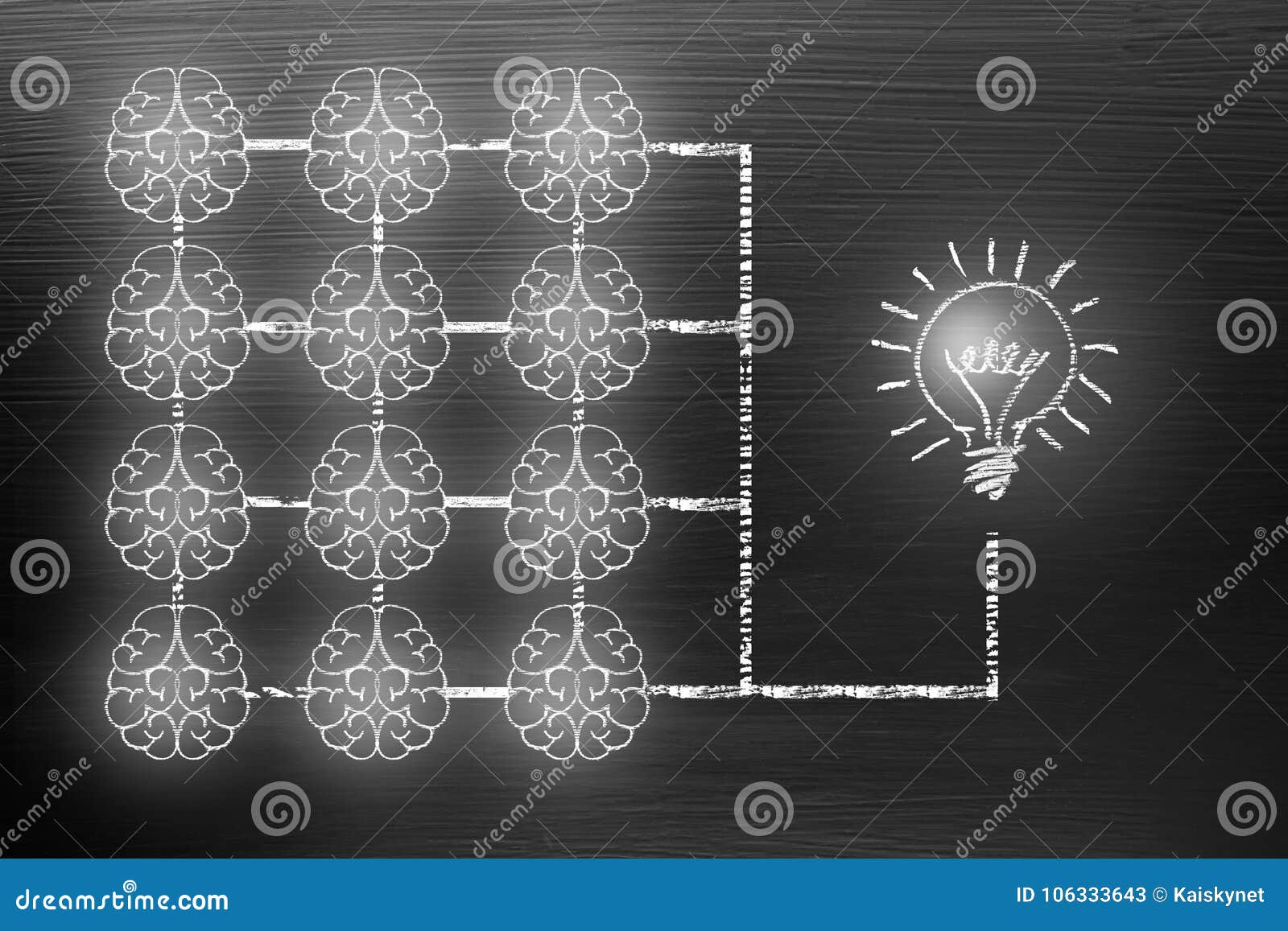 Brainstorming Creativity Concept for Good Ideas on Blackboard in Stock ...