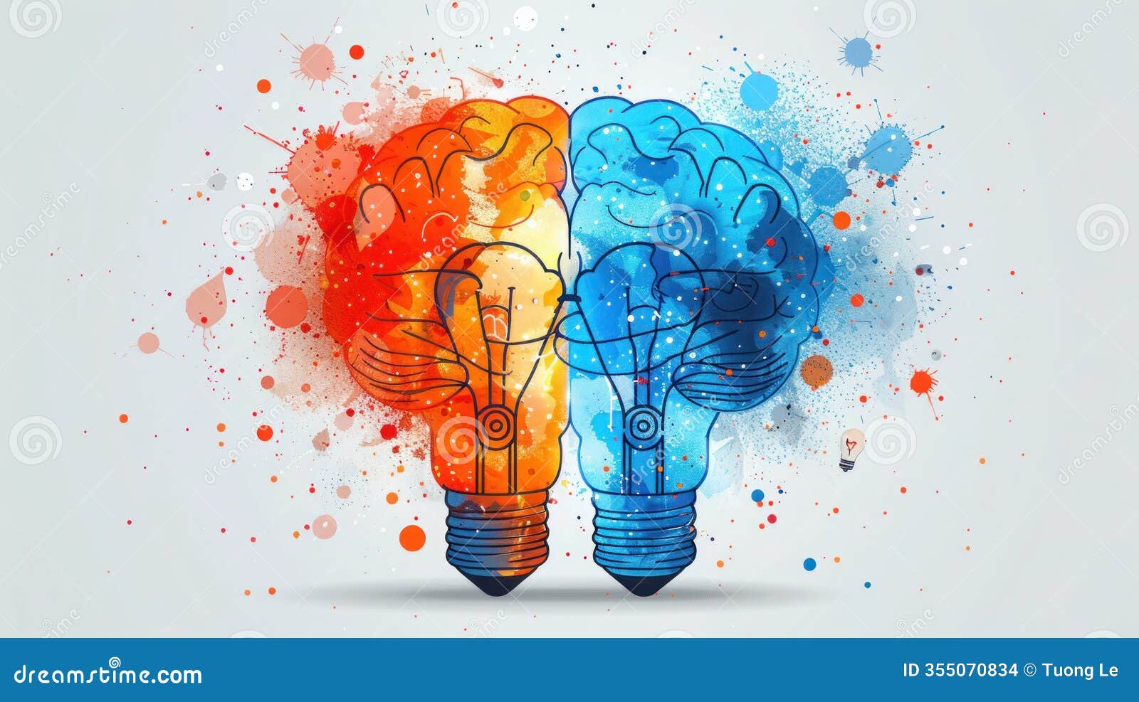 Half A Brain One Line Art. Continuous Line Drawing Of Human, Internal ...