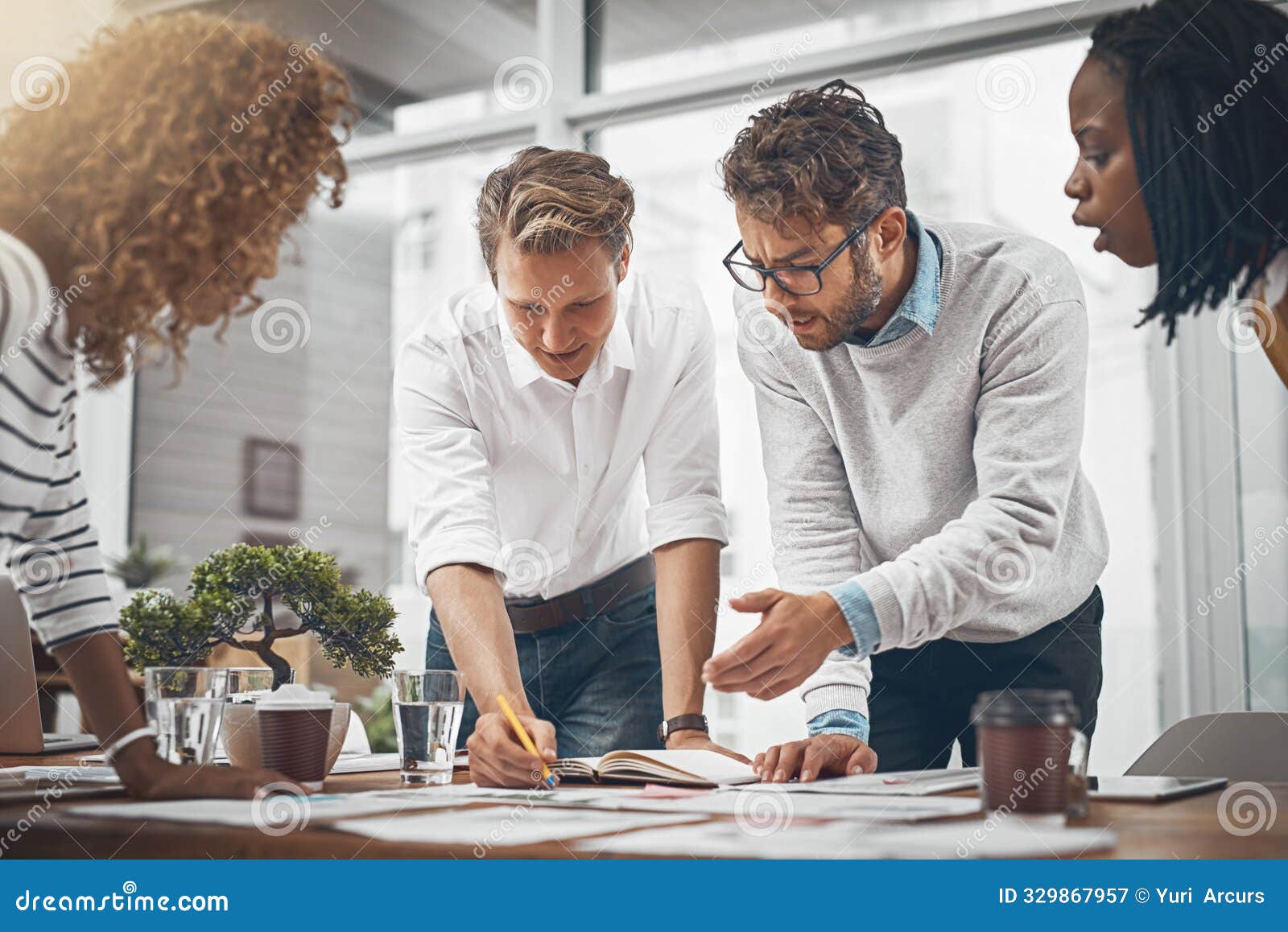 Brainstorming, Group and Planning with Notes in Office, Creative and ...