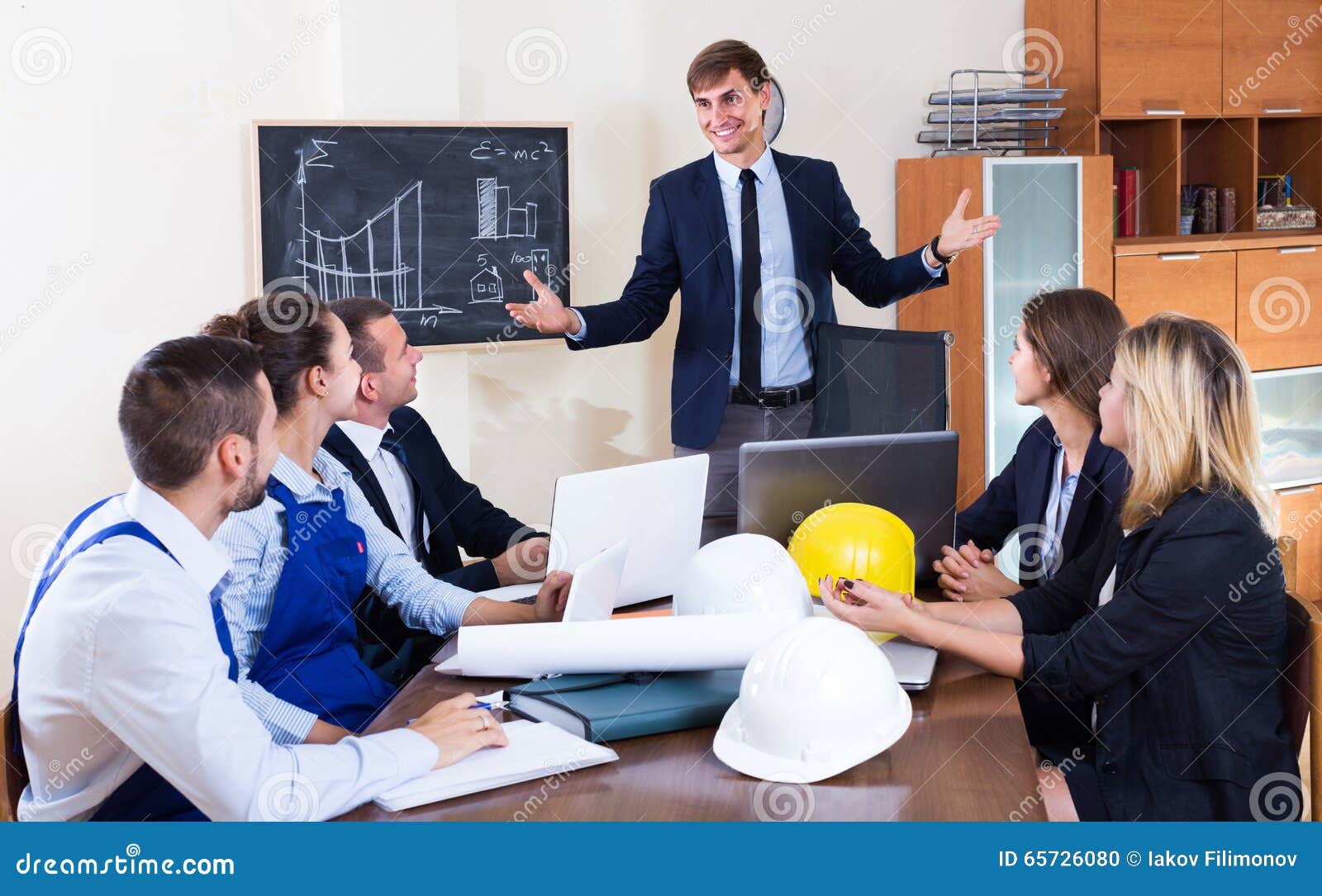 Brainstorming of Group Positive Engineers Stock Photo - Image of ...