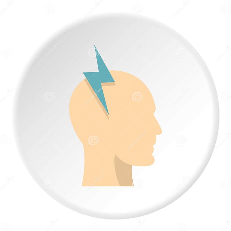 Brainstorming icon circle stock vector. Illustration of businessman ...