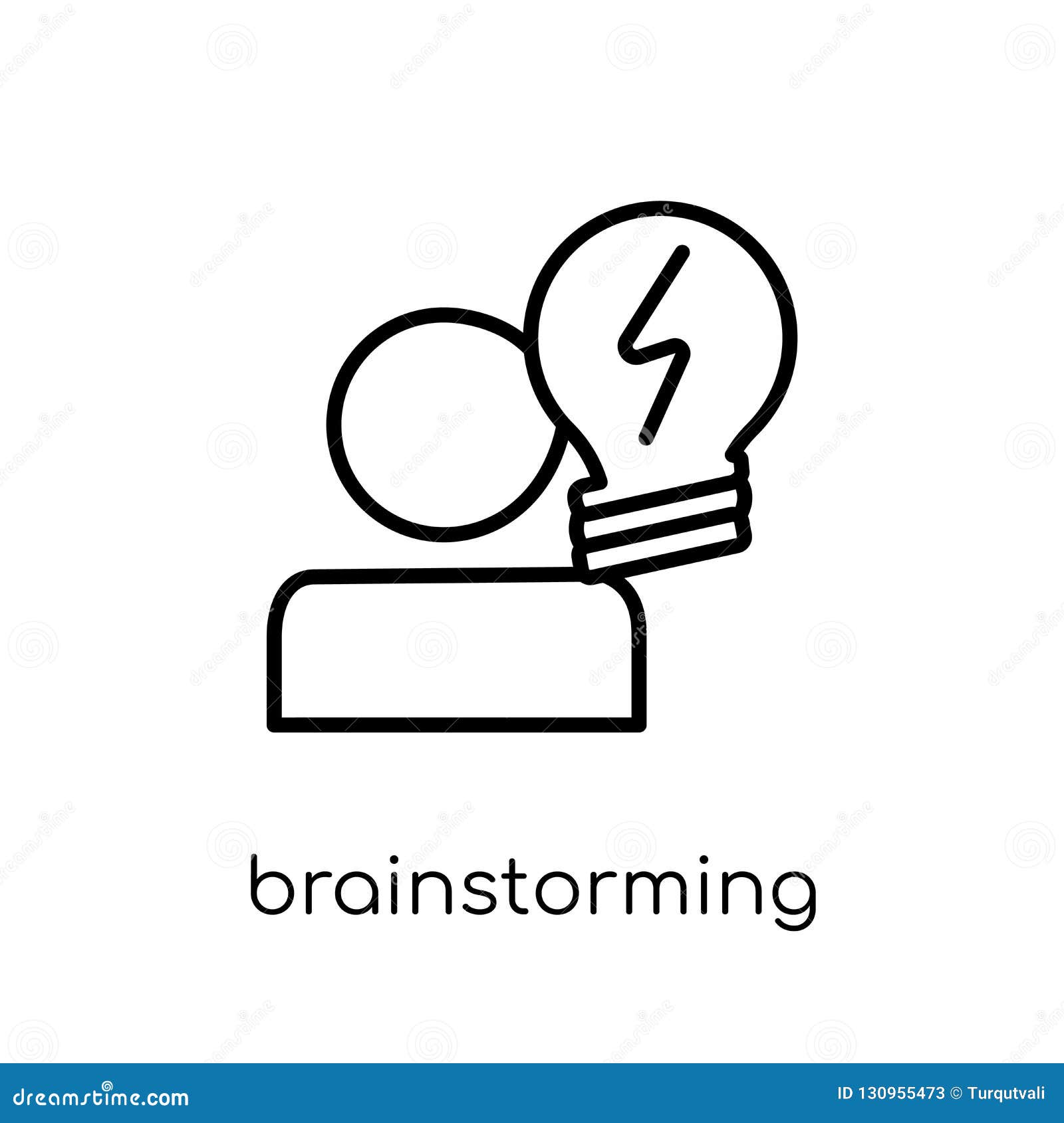 Brainstorming Icon from Collection. Stock Vector - Illustration of ...