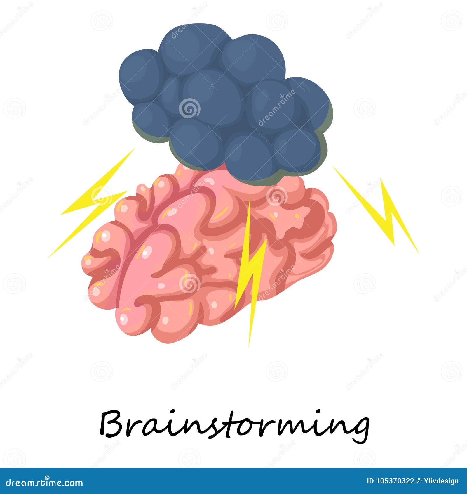 Brainstorming Icon, Isometric 3d Style Stock Vector - Illustration of ...