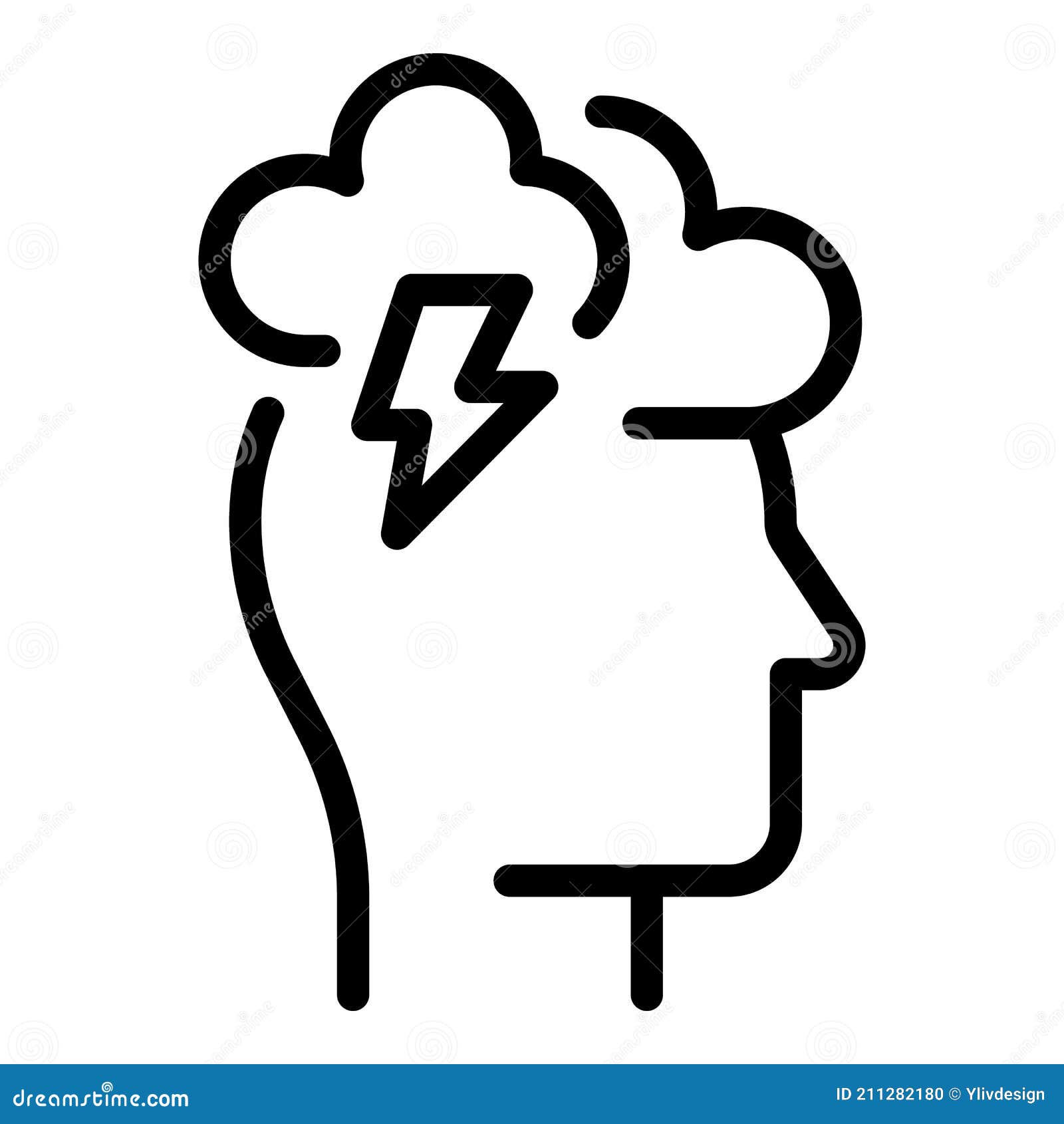 Brainstorming Icon, Outline Style Stock Vector - Illustration of ...