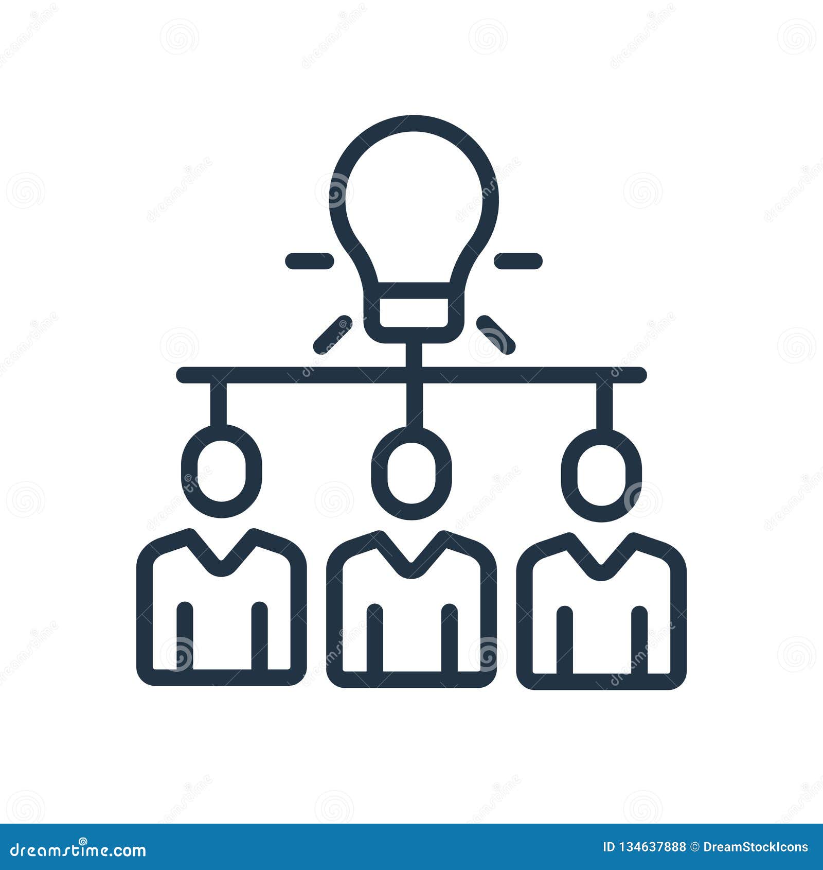 Brainstorming Icon Vector Isolated on White Background, Brainstorming ...