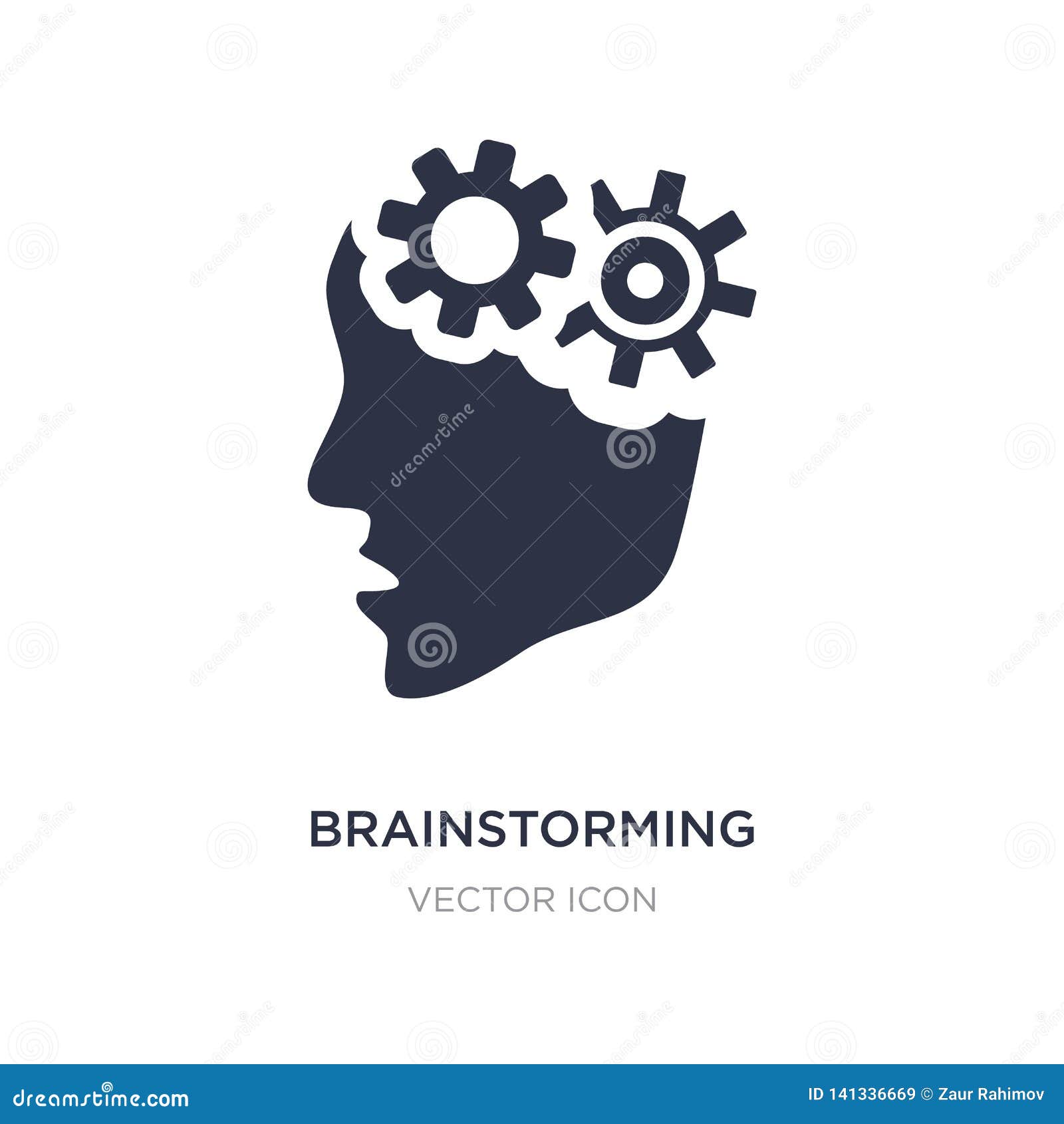 Brainstorming Icon on White Background. Simple Element Illustration ...