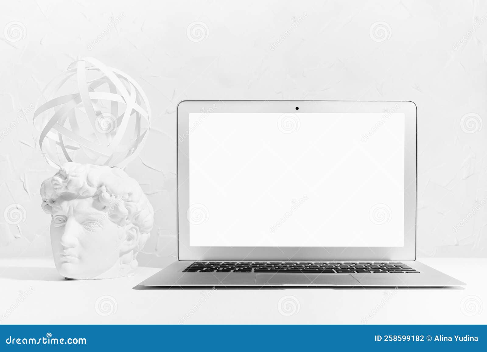 Thinking Man Statue And Question Marks Royalty-Free Stock Photography ...