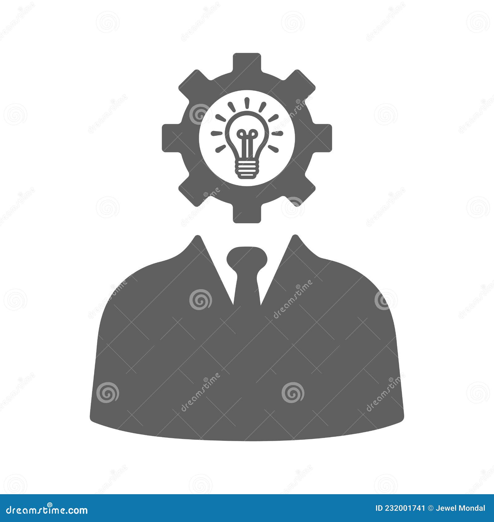 Brainstorming, Idea, Strategy Icon. Gray Vector Design Stock Vector ...