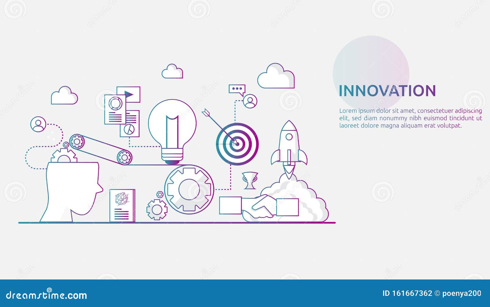 Brainstorming Innovation Idea Process and Creative Thinking Concept ...