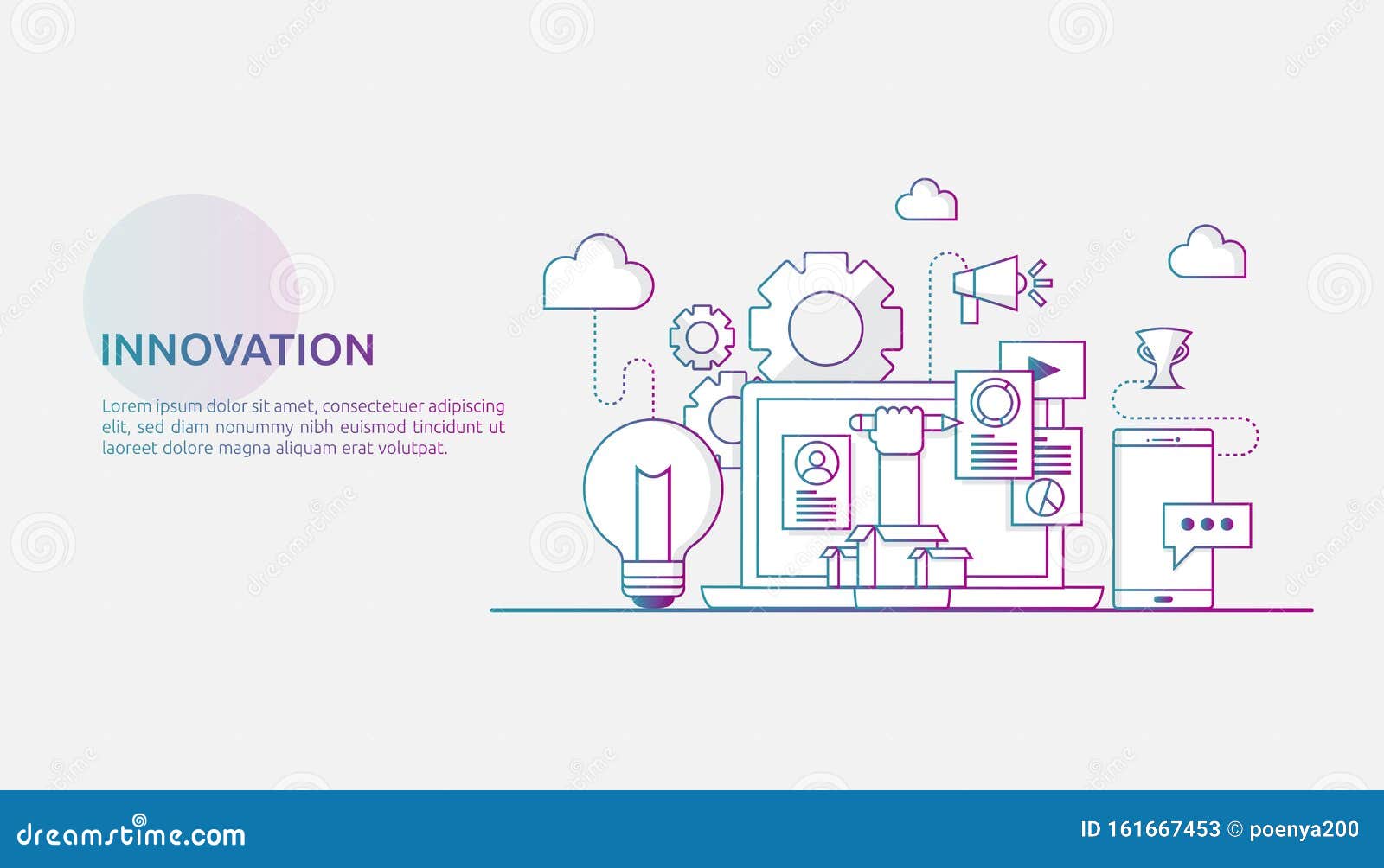 Brainstorming Innovation Idea Process and Creative Thinking Concept ...
