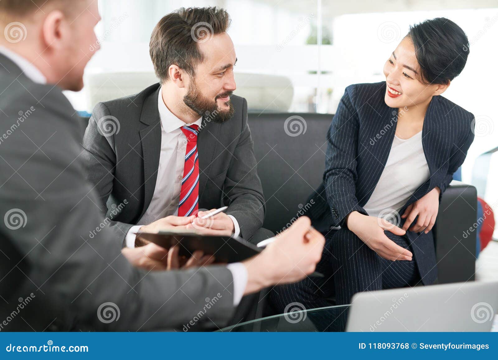 Brainstorming on Joint Project Stock Photo - Image of formal ...