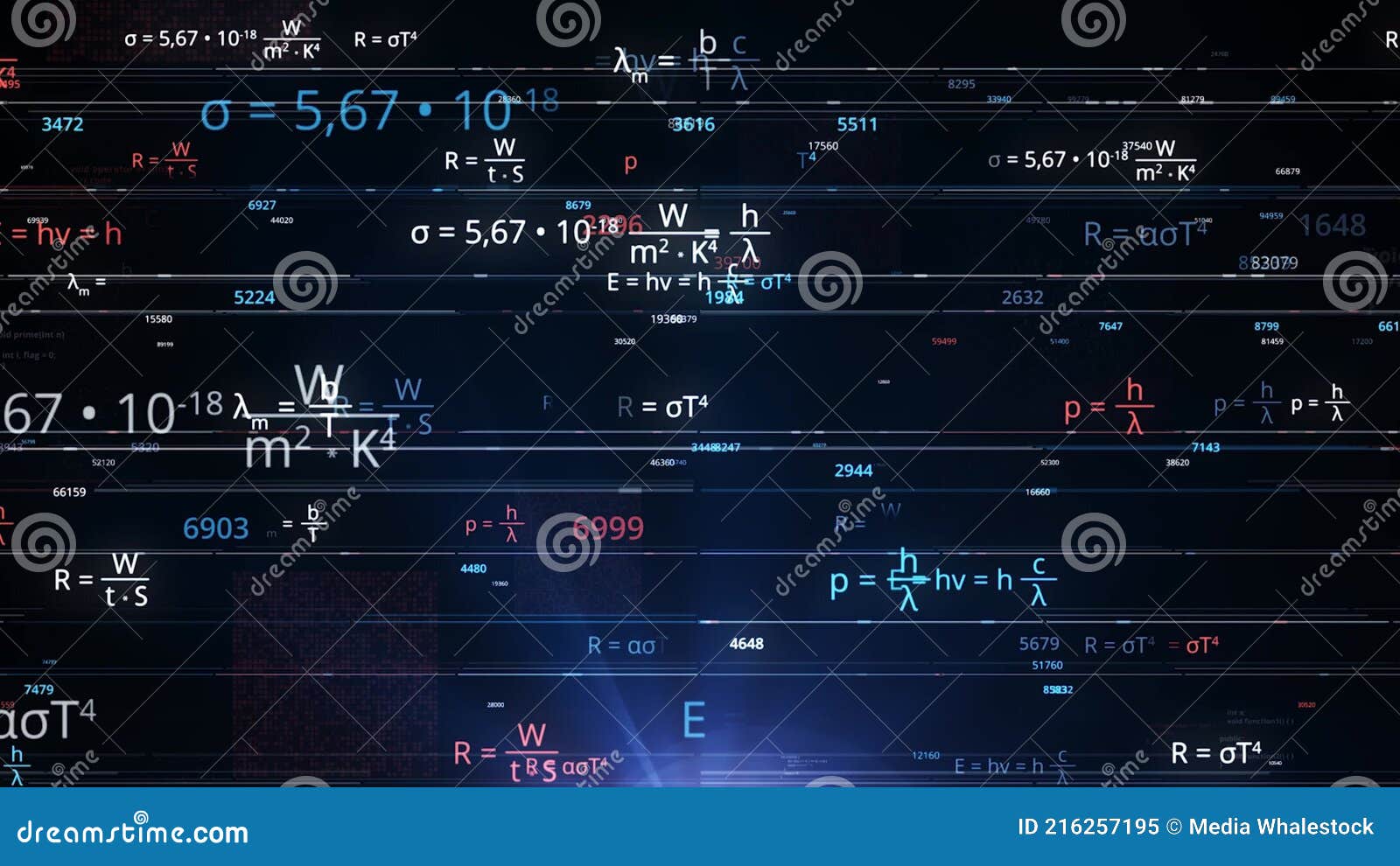 Brainstorming from Mathematical Equations. Animation Stock Video ...