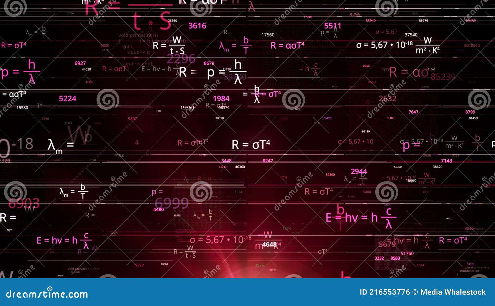 Brainstorming from Mathematical Equations. Animation Stock Photo ...