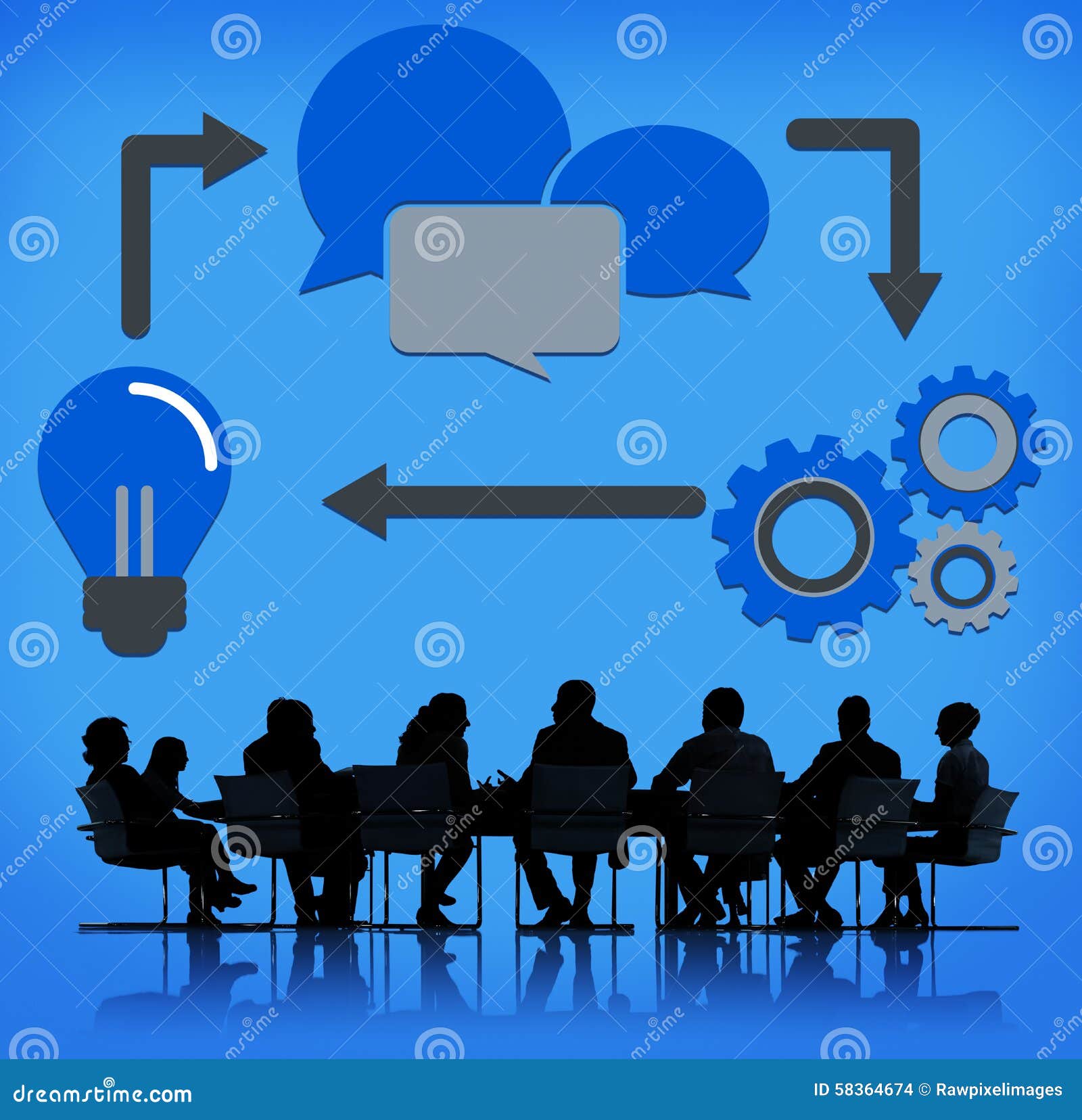 Brainstorming Meeting Discussion Strategy Thinking Concept Stock Photo ...