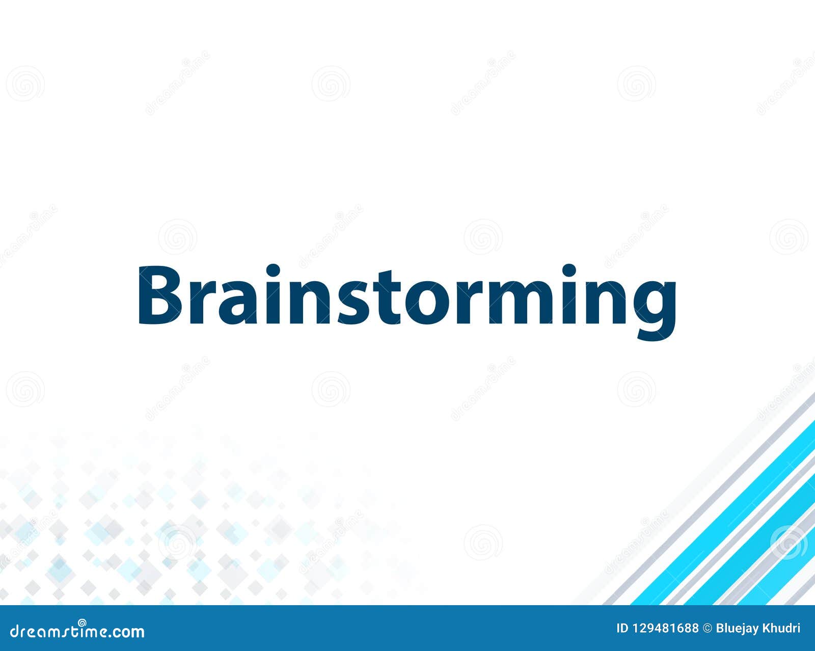 Brainstorming Modern Flat Design Blue Abstract Background Stock ...