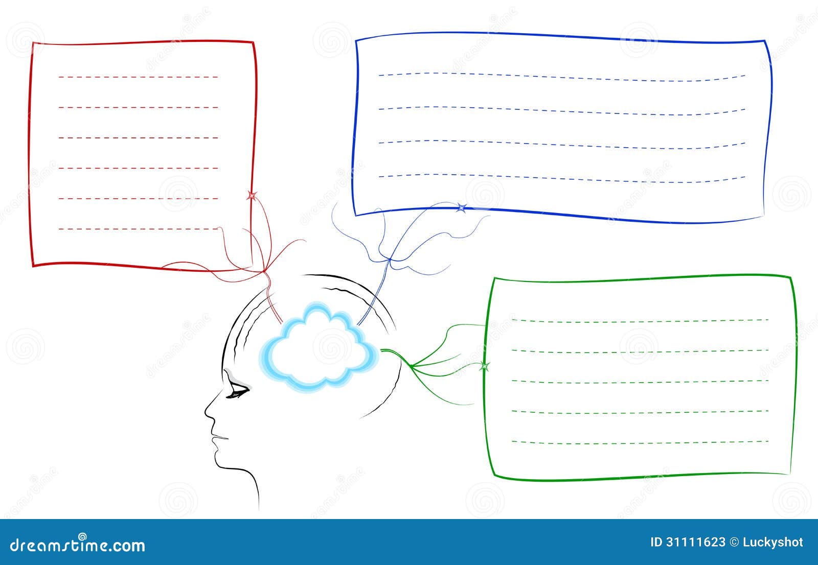 Brainstorming notes stock vector. Illustration of message - 31111623