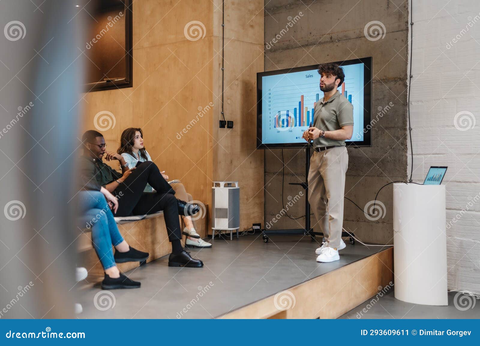 Brainstorming People in Cafeteria Actively Discussing Ideas, Sharing ...