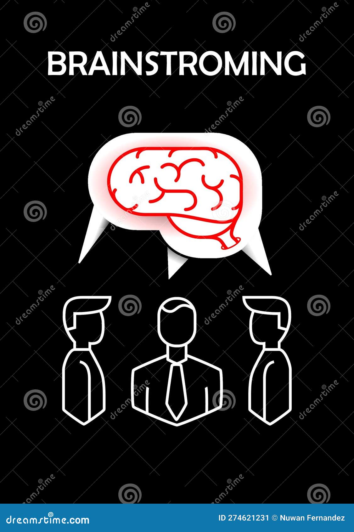 Brainstorming Poster. Brainstorm Post. Sharing Ideas Vector ...