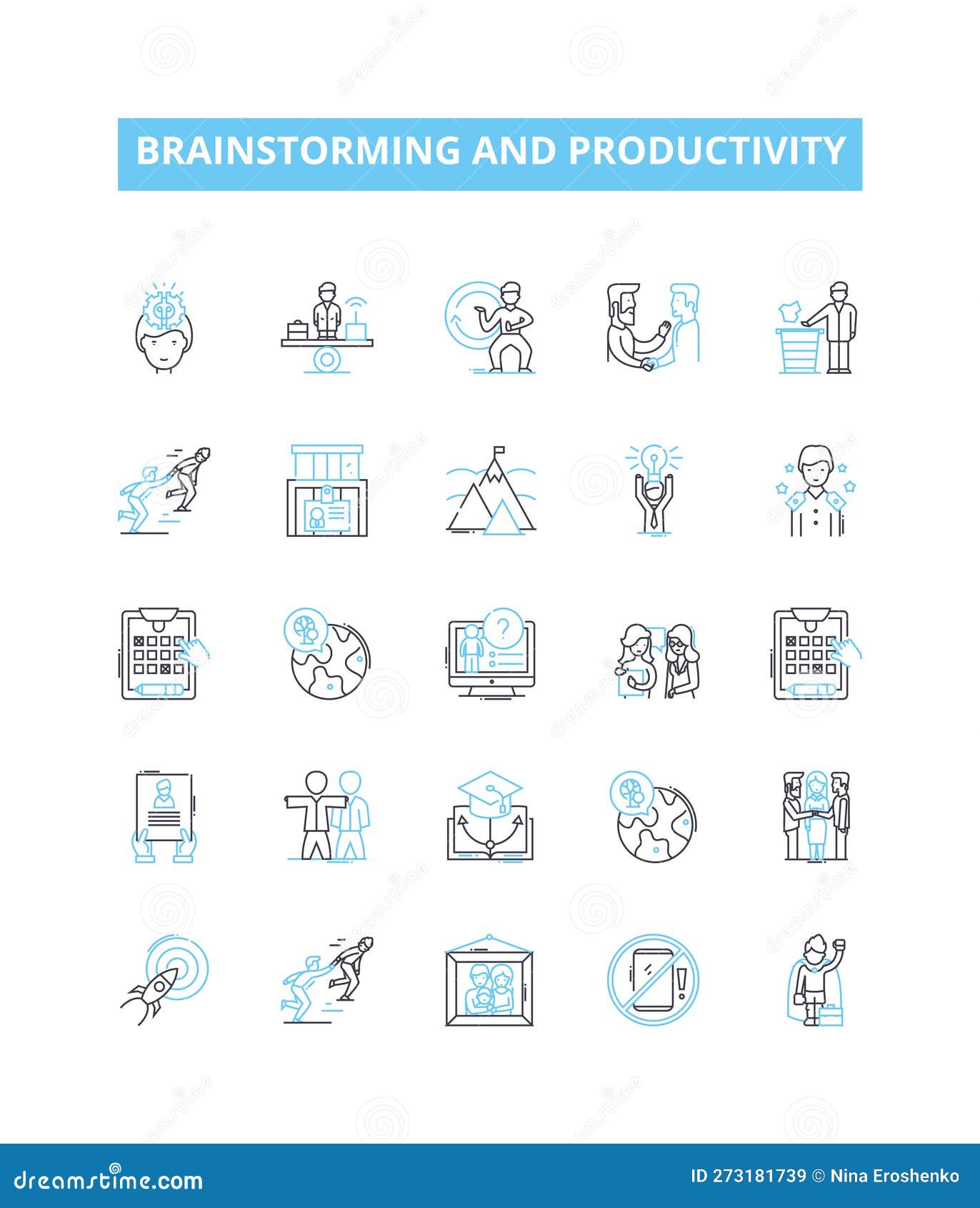Planning Creativity Line Icons Collection. Ideation, Innovation ... Planning Creativity Line Icons Collection. Ideation, Innovation ...