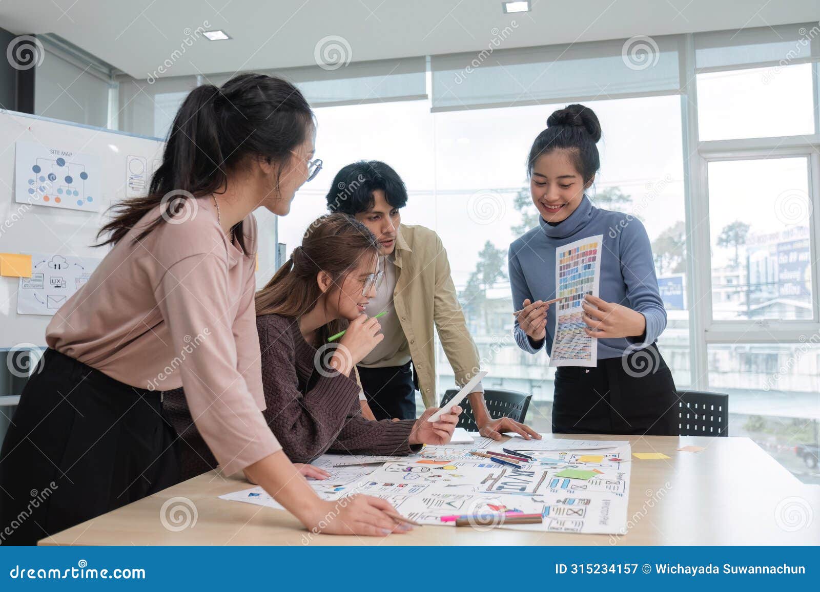 Brainstorming Session for the Creative Team of Designers in Application ...